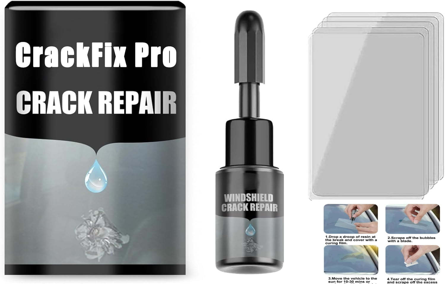 Nexa CrackFix Pro Kit - Nexa Car Windshield Crack Fix Kit, Chips and ...