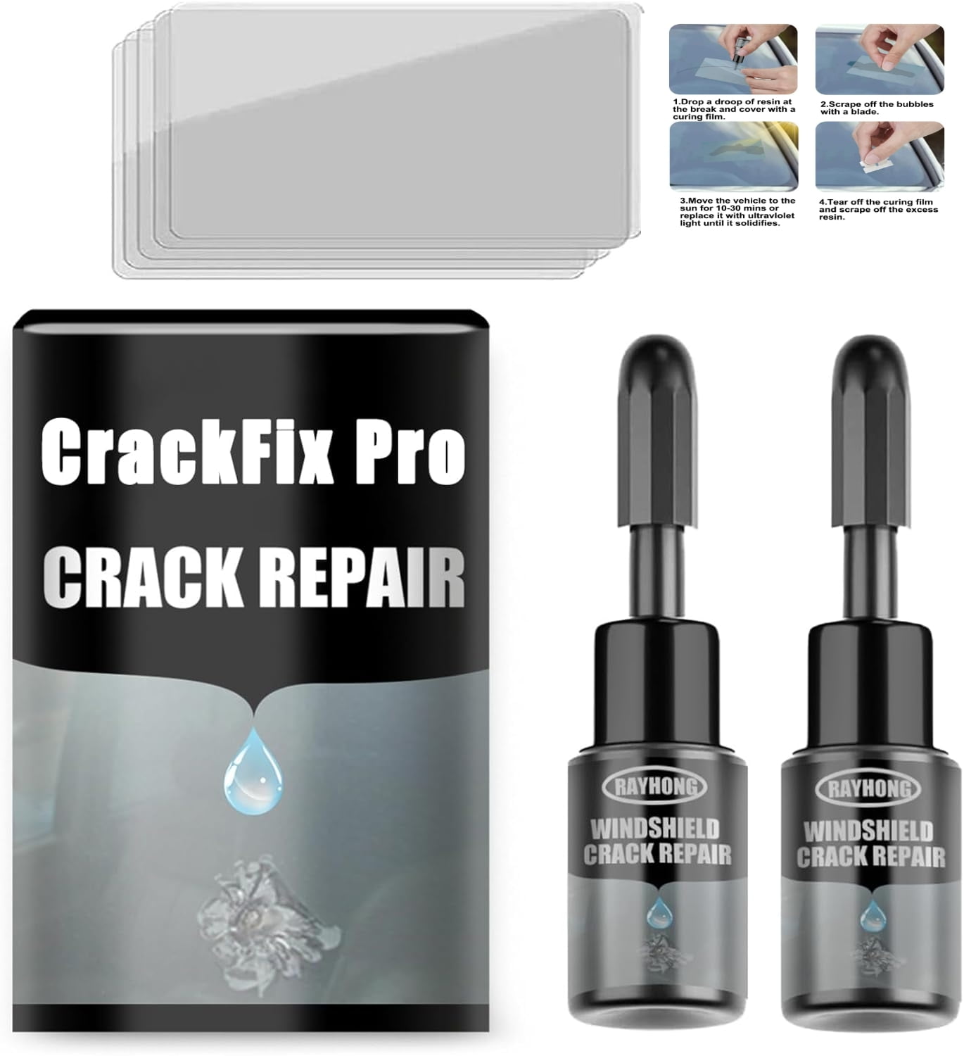 Nexa CrackFix Pro Kit - Nexa Car Windshield Crack Fix Kit, Chips and ...