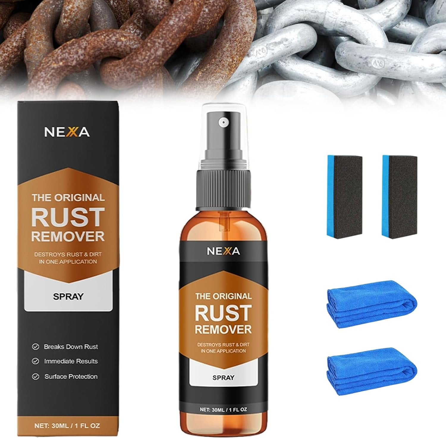 Nexa Rust Remover Spray, 2025 Upgrade Rust Remover for Metal, Nexa Car Scratch Remover, Upgraded ...