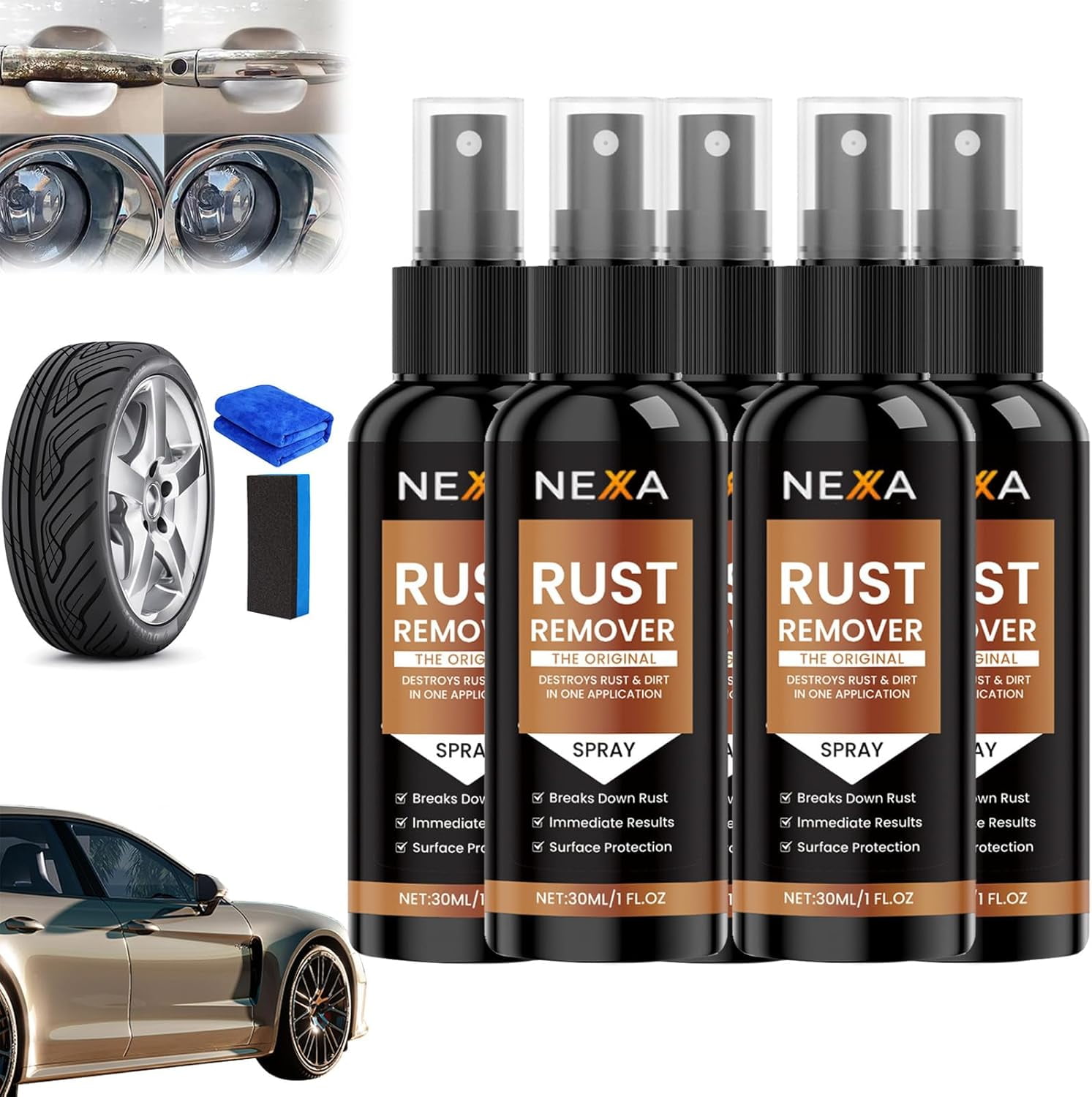 Nexa Rust Remover Spray, Rust Remover for Metal, Multipurpose Rust ...