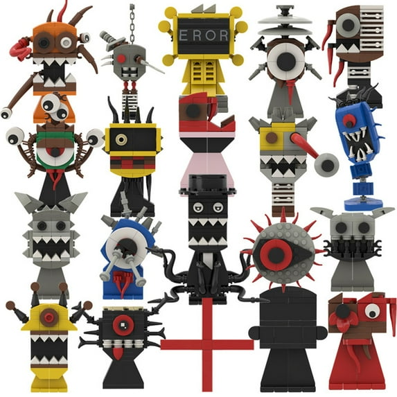 NexaN37Toys Game Monster Building Block Set – Creepy Eye, Error Bot ...