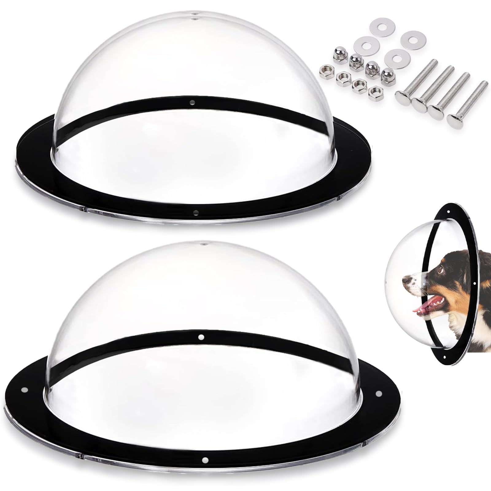 Nexboraque 2 Pack Dog Fence Window, Plastic Pet Dome Clear View Pet ...