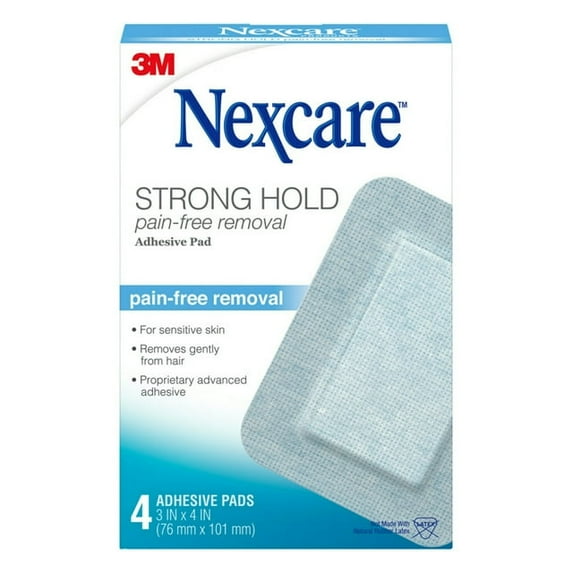 Nexcare Dressing Sterile Adhesive Pads For Sensitive Skin - 4 Ea, 3 ...