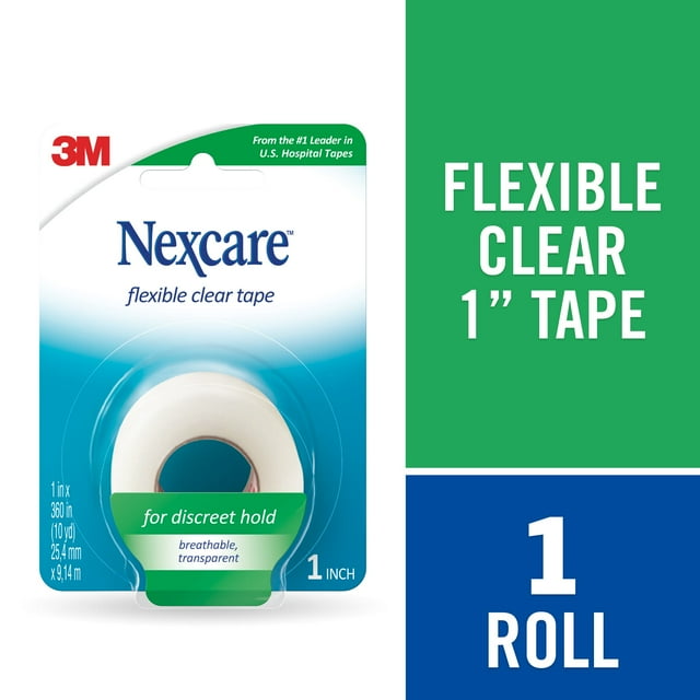 "Nexcare Latex-Free Flexible Waterproof Clear First Aid Tape ...