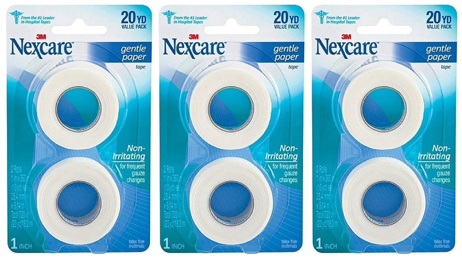 Nexcare Gentle Paper Carded First Aid Tape 1 in x 10 yds - Walmart.com