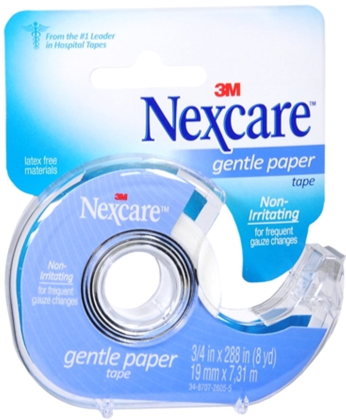 Nexcare Gentle Paper Tape 3/4 Inch X 8 Yards, 1ea (Pack of 3) - Walmart.com