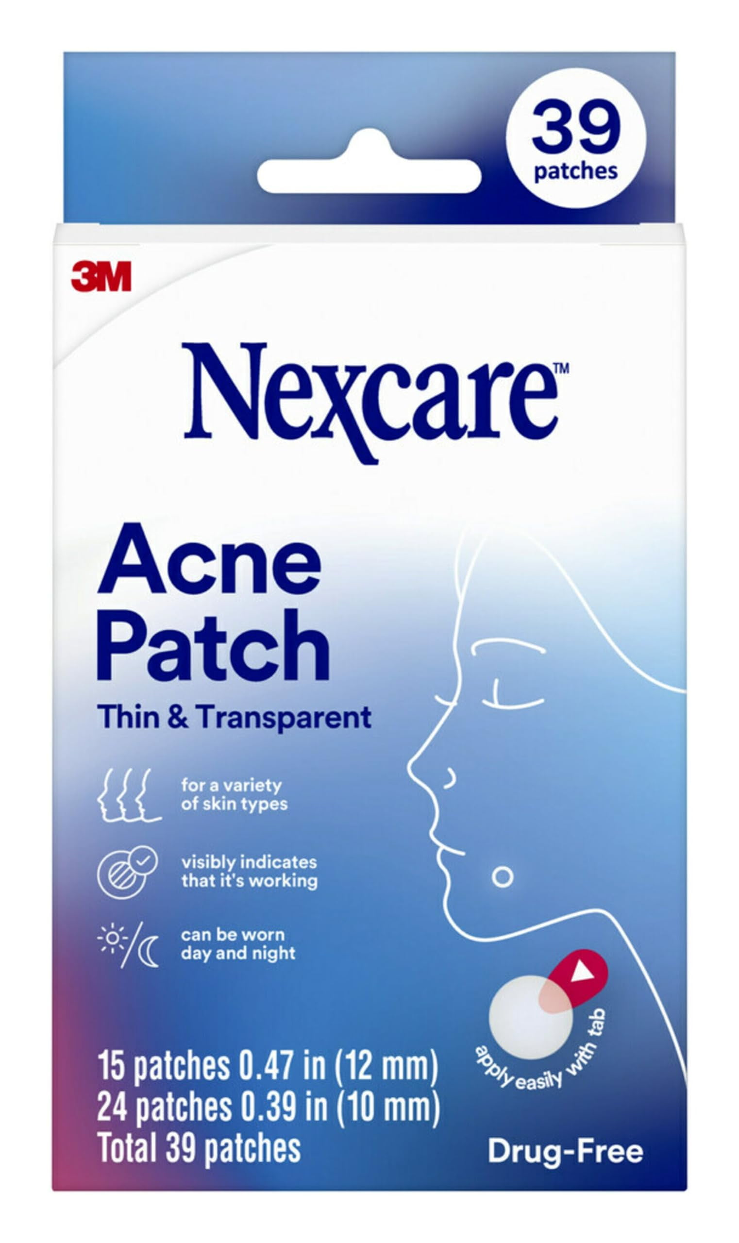 Nexcare Thin and Transparent Acne Patch, Skin Cover Absorbs Pus and Oil ...