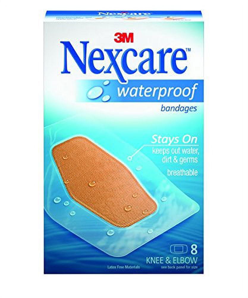 Nexcare Waterproof Clear Bandage, Knee and Elbow, 8-Count Packages ...