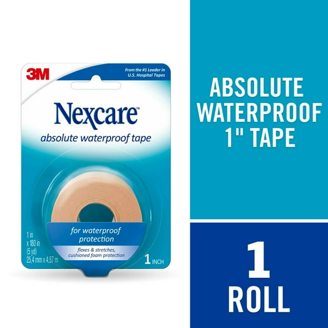 Nexcare Waterproof Medical First Aid Tape, Latex-Free, 1 Roll for ...