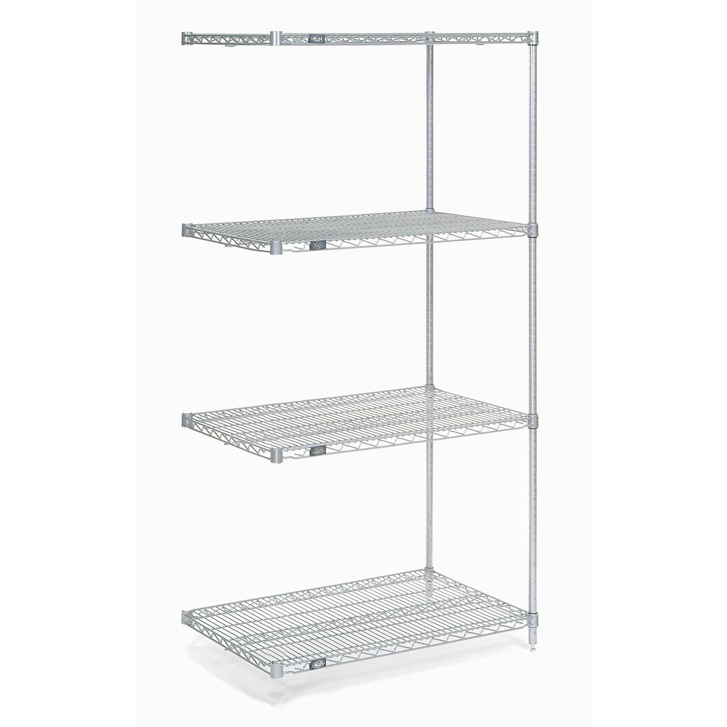 Nexel 189349 Poly-Z-Brite Wire Shelving Add-On 30 x 18 x 86 in. - Clear ...