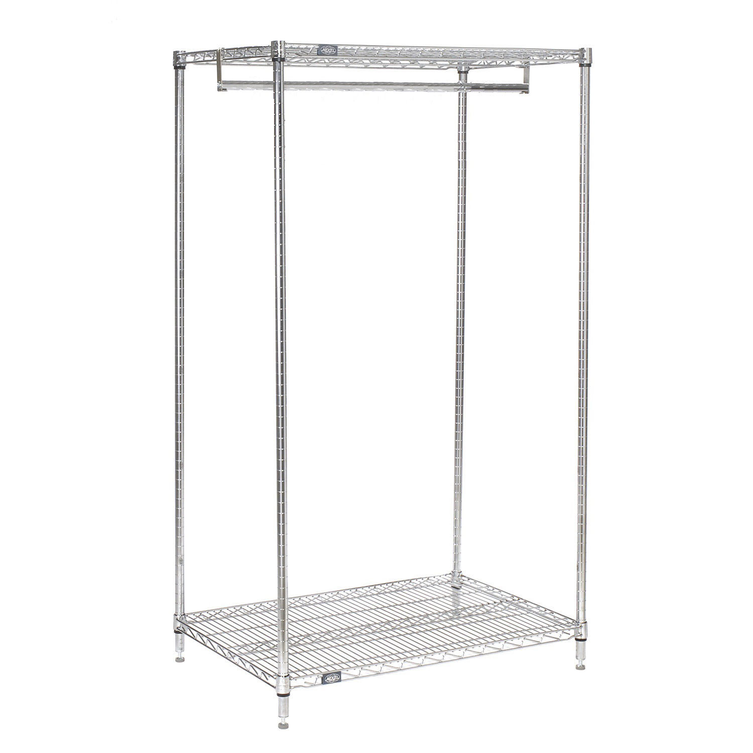 Nexel 2 Shelf Garment Floor Clothing Rack, 24"D x 48"W x 63"H - Walmart.com