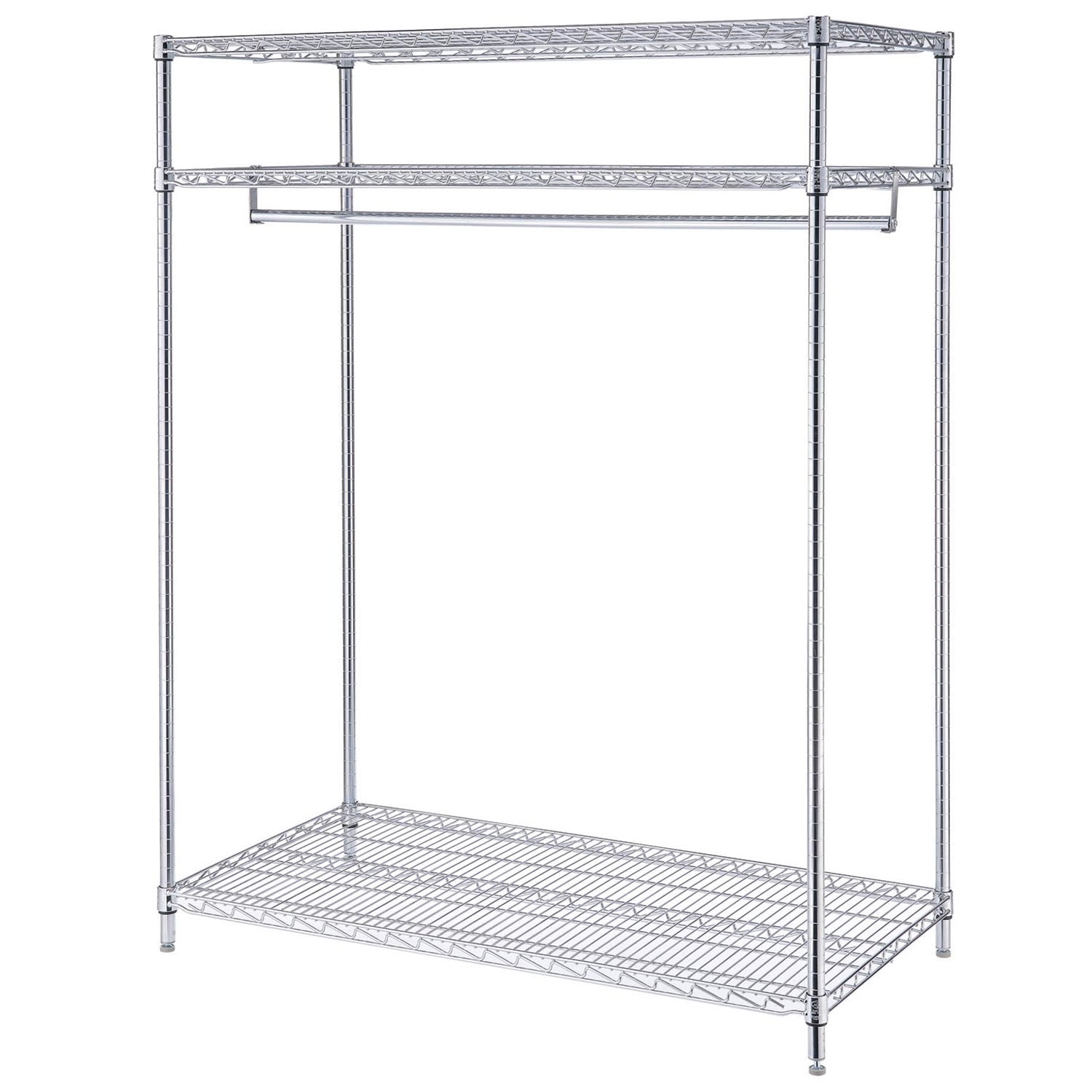 Nexel 3-Shelf Garment Floor Rack, 24"D x 48"W x 74"H - Walmart.com