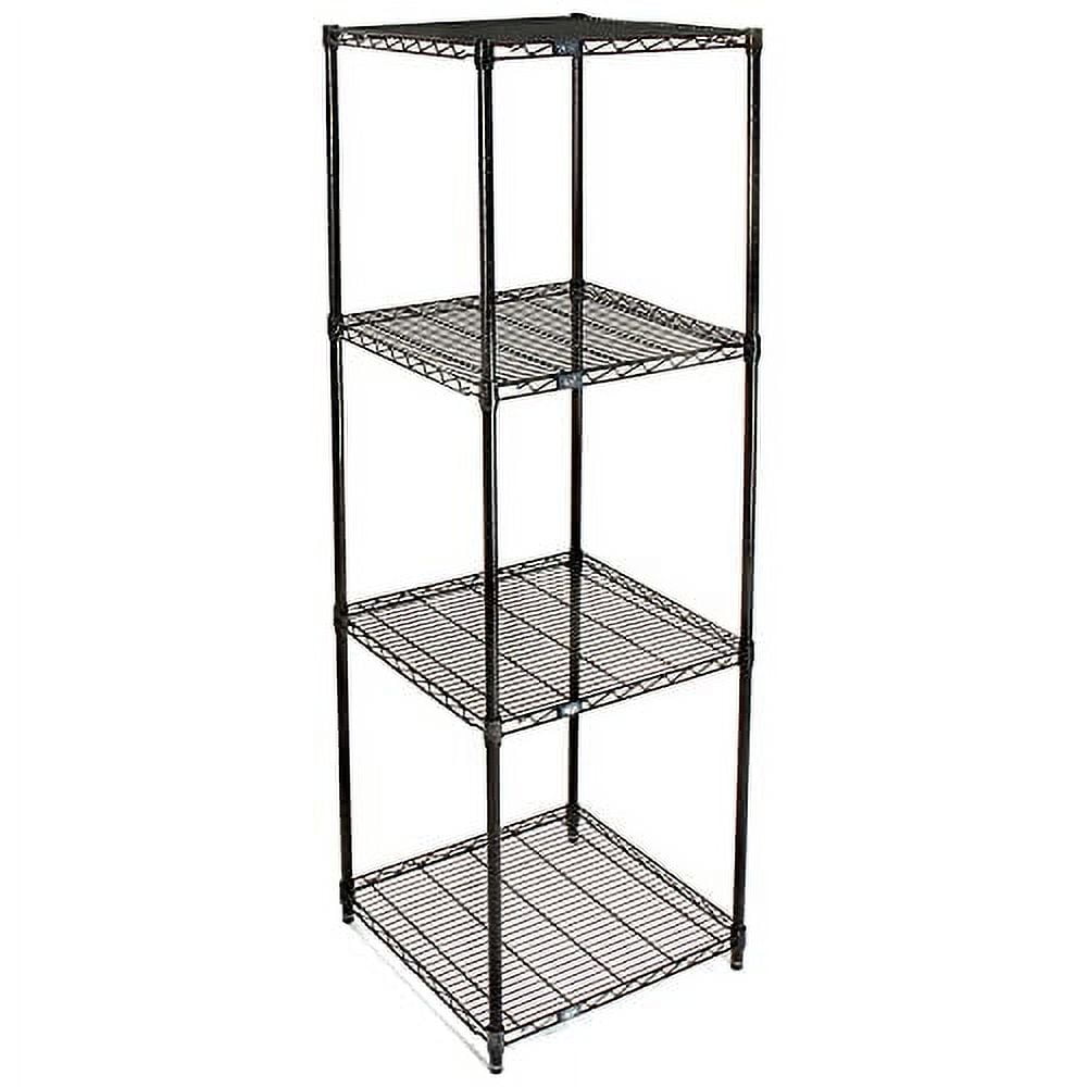 Nexel Adjustable Wire Shelving Unit, 4 Tier, NSF Listed Commercial ...
