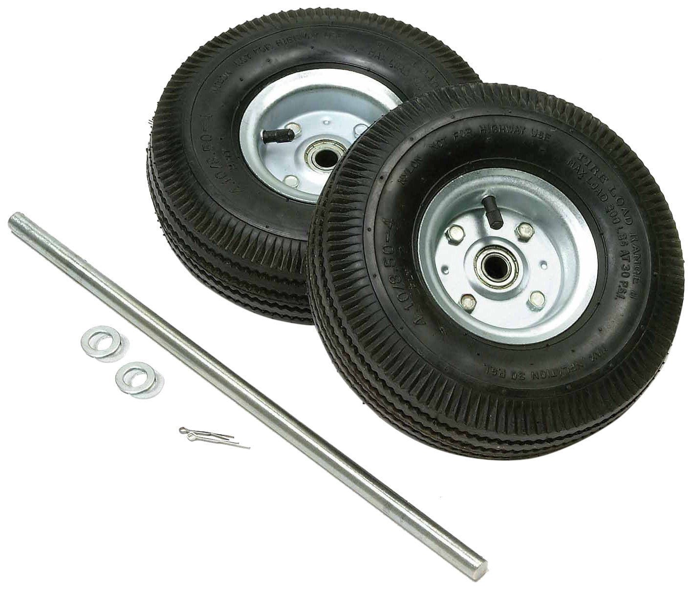 Nexel CA10HTN 10" Pneumatic Wheels and Axle Kit (Set of 2), - Walmart.com