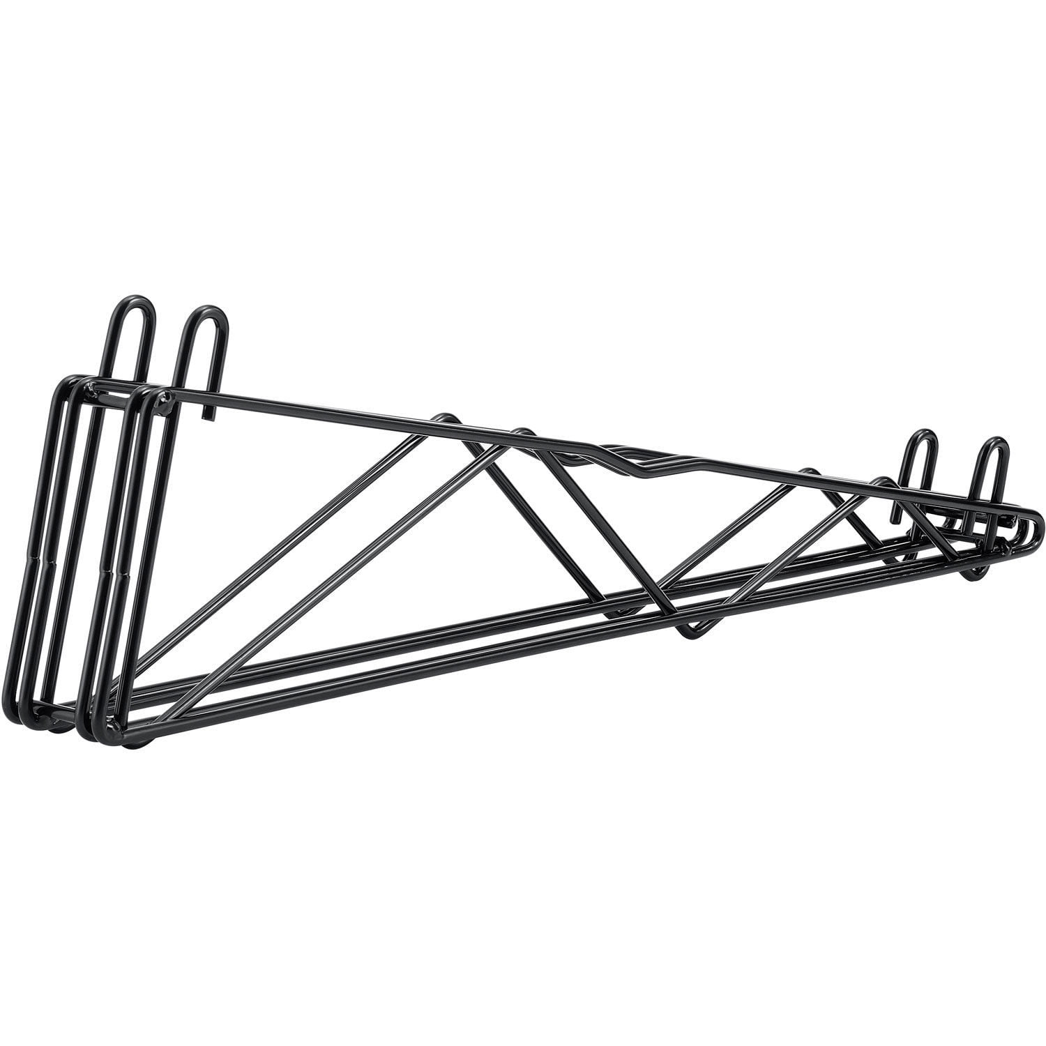 Nexel Black Epoxy Fixed Double Shelf Wall Mount Bracket 24""D - Walmart.com