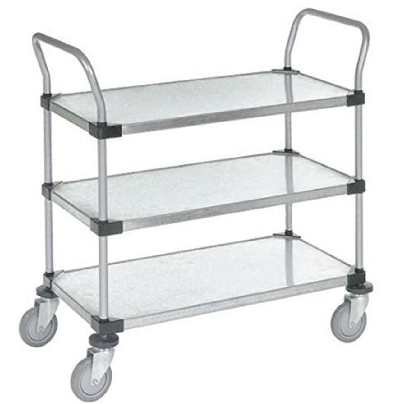 Nexel Industries 2448P3SS Stainless Steel 3 Shelf Solid Cart - 24 x 48 ...