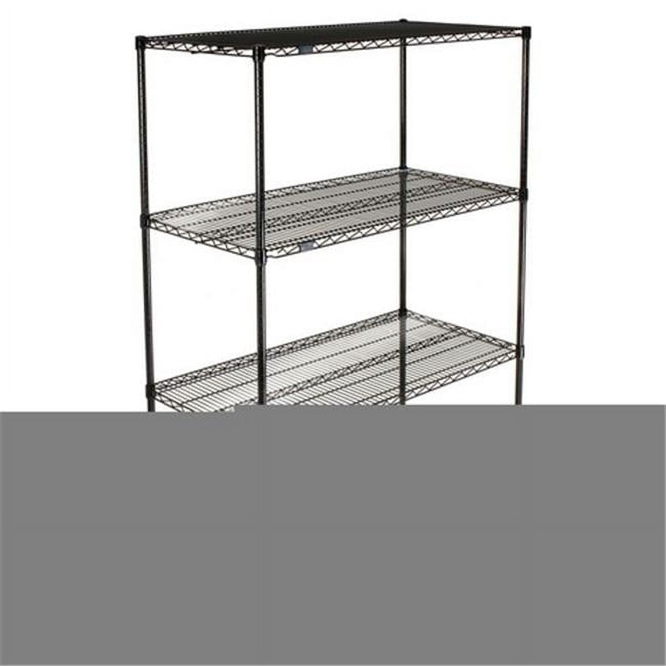 Nexel Wire Shelving, Black Epoxy, 54"W X 24"D X 63"H - Walmart.com