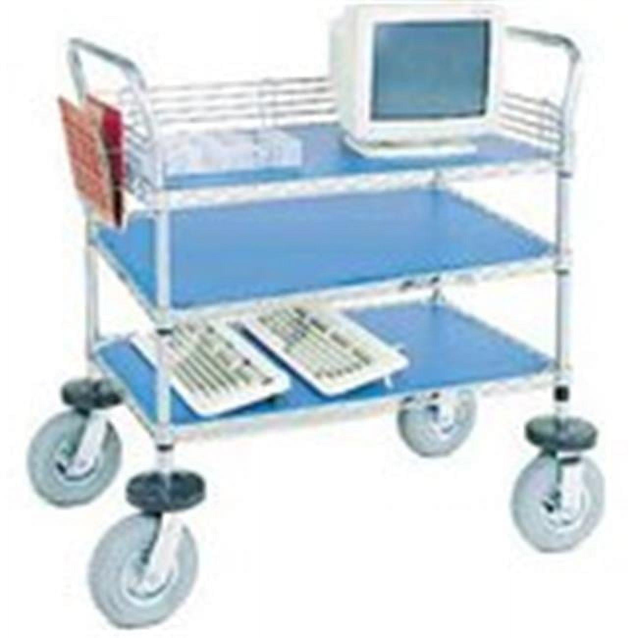 Nexel Industries IC24363C 3 Shelf Computer & Instrument Cart- Chrome ...