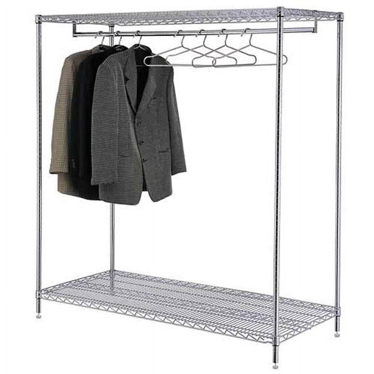 Nexel Industries Two Shelf Garment Floor Rack- Poly-Z-Brite - 24 x 48 x ...