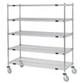 Nexel Open Sided Wire Exchange Truck, 5 Wire Shelves, 800 Lb. Cap., 60x24x69 - Walmart.com