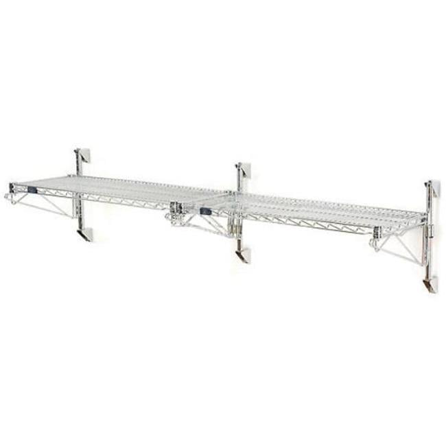 Nexel Poly-Green Wall Mount Wire Shelving - 42"W x 14"D x 14"H 1-Shelf ...