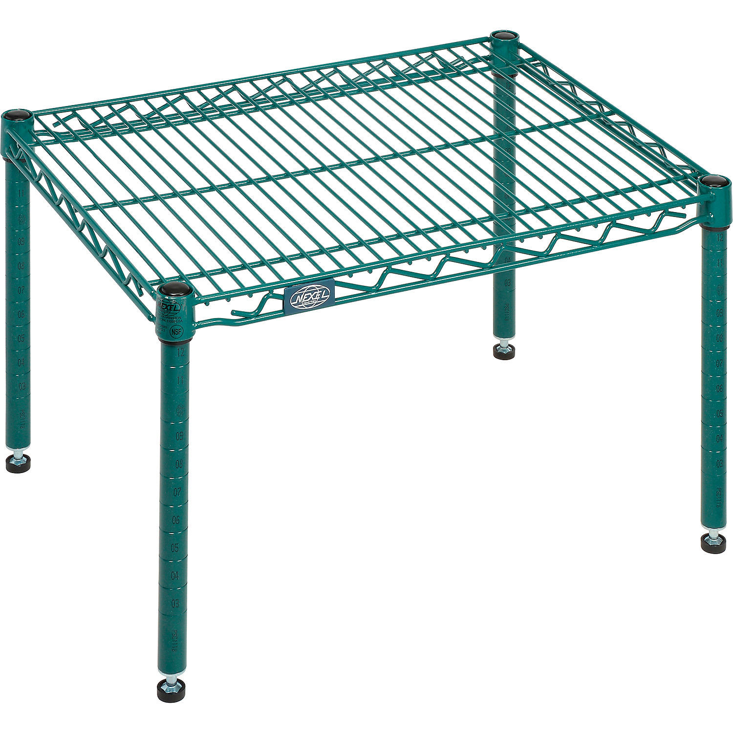 Nexel Poly-Green Wire Dunnage Rack - 24""W x 18""D x 14""H - Walmart.com
