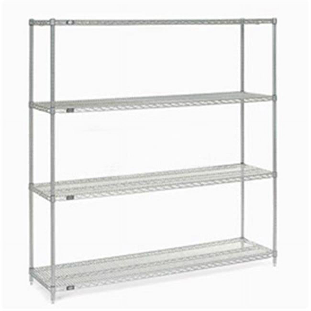 Nexel Poly-Z-Brite Wire Shelving - Clear - 72 x 21 x 74 in. - Walmart.com