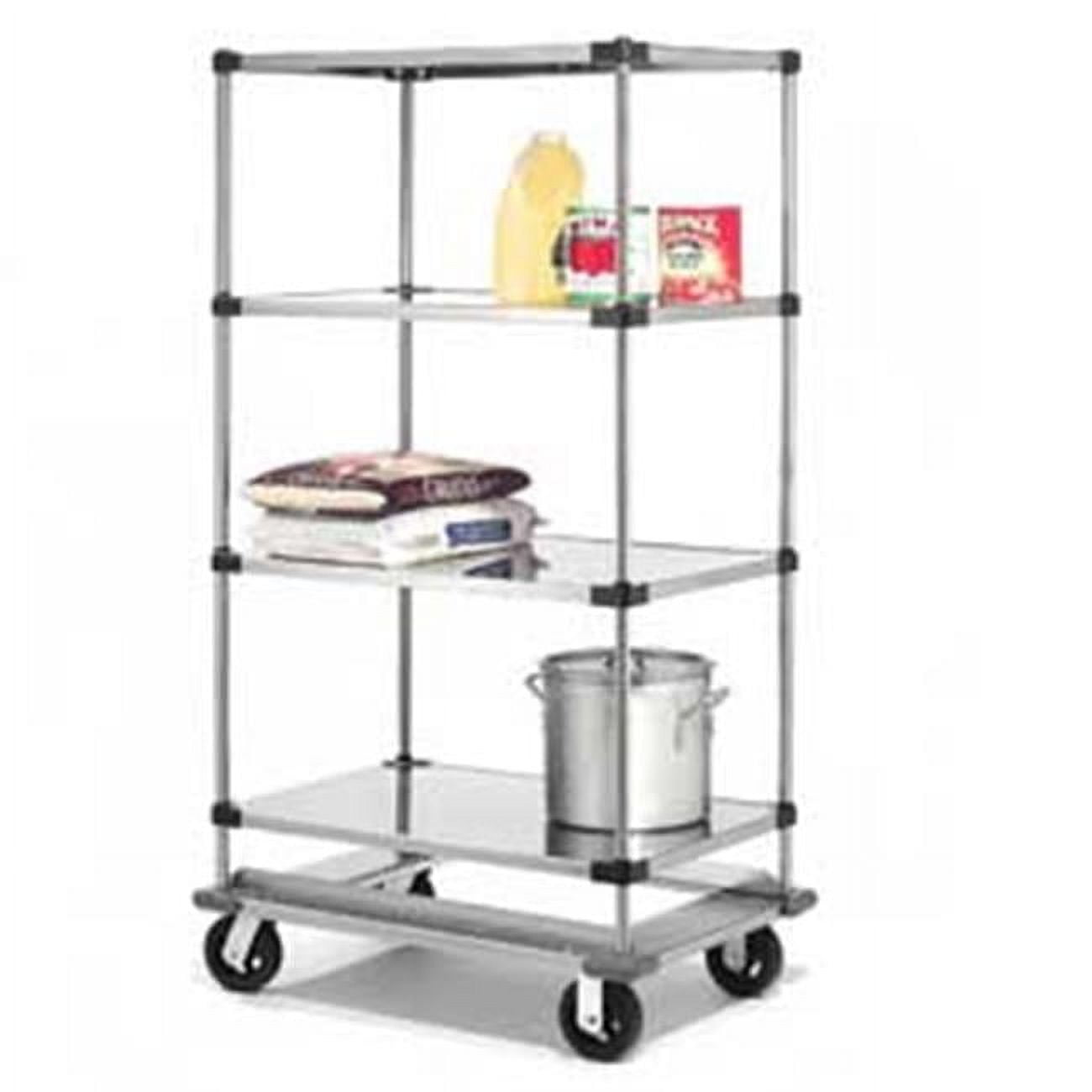 Nexel Stainless Steel Shelf Truck with Dolly Base - Gray - 48 x 24 x 70 ...