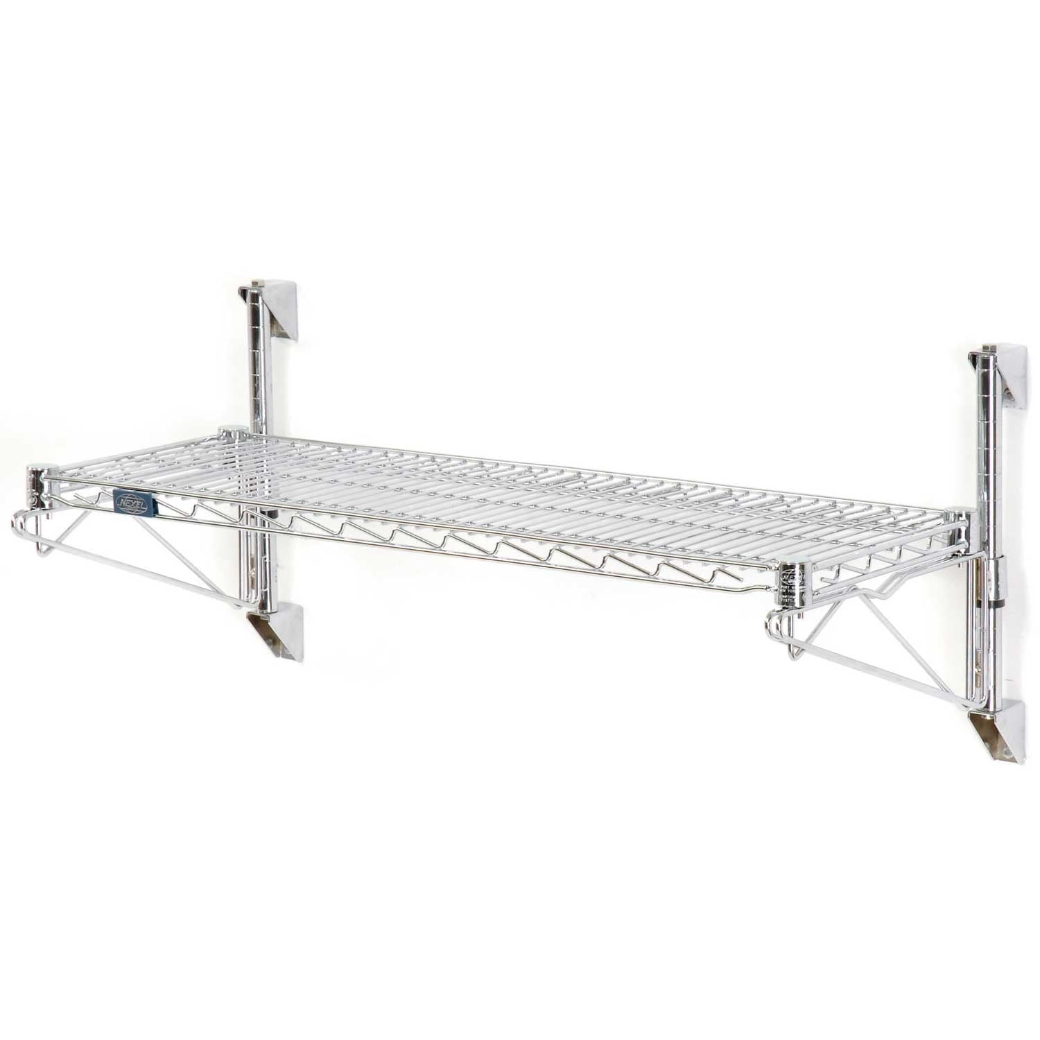 Nexel Wall Mount Wire 1-Shelf Starter Unit, 48"W x 24"D x 14"H ...
