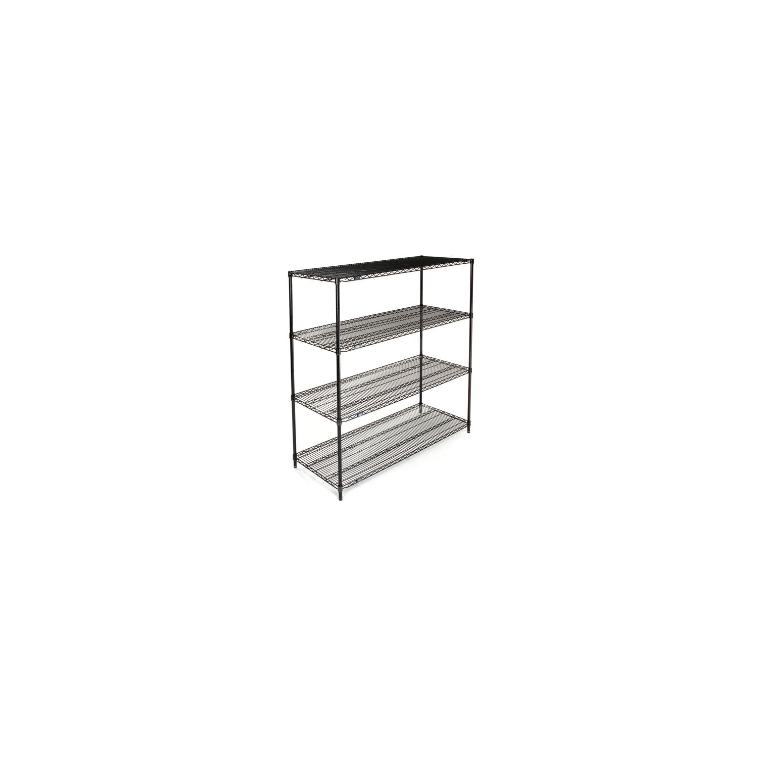 Nexel Adjustable Wire Shelving Unit, 4 Tier, NSF Listed Commercial ...