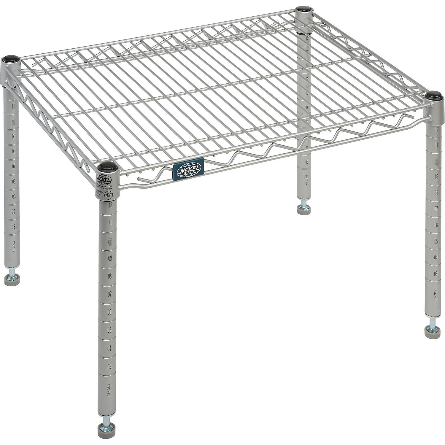 Nexelate Silver Epoxy Wire Dunnage Rack - 30""W x 18""D x 14""H ...