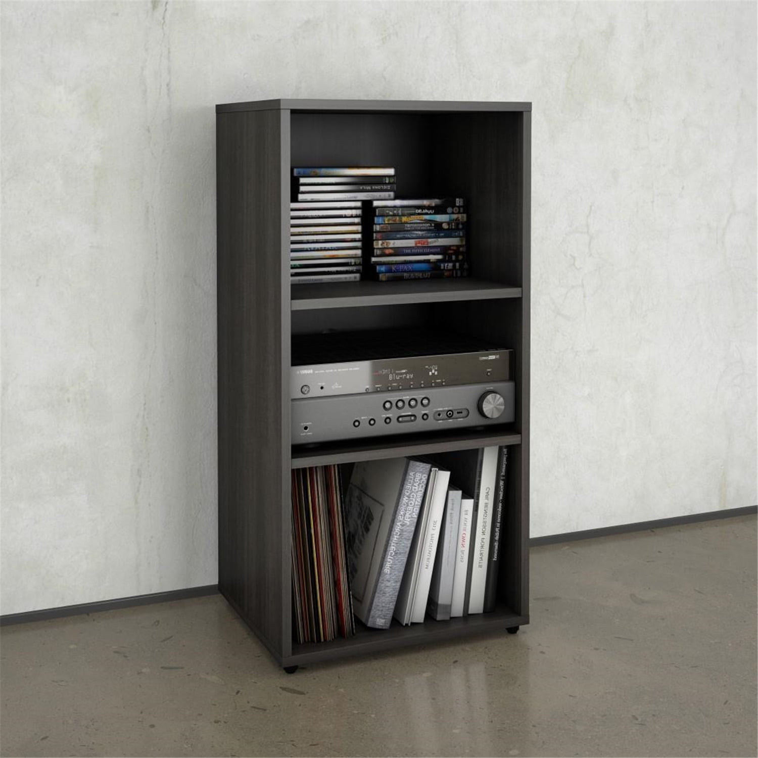 Nexera 220230 Allure 2-Shelves Bookcase, Ebony-Finish:Ebony - Walmart.com