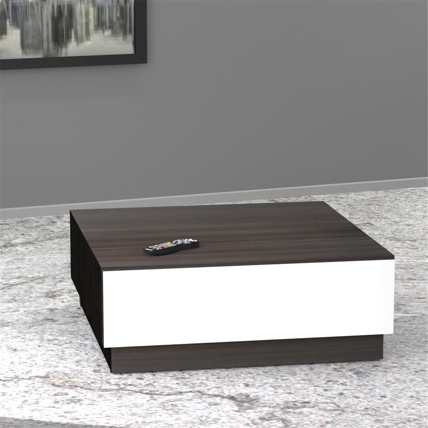 Nexera 220733 Allure Coffee Table, Ebony and White-Finish:Ebony/White - Walmart.com