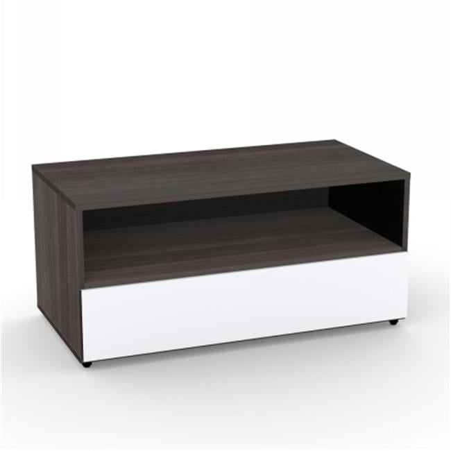 Nexera Allure 36" TV Stand in White Lacquer & Ebony - Walmart.com