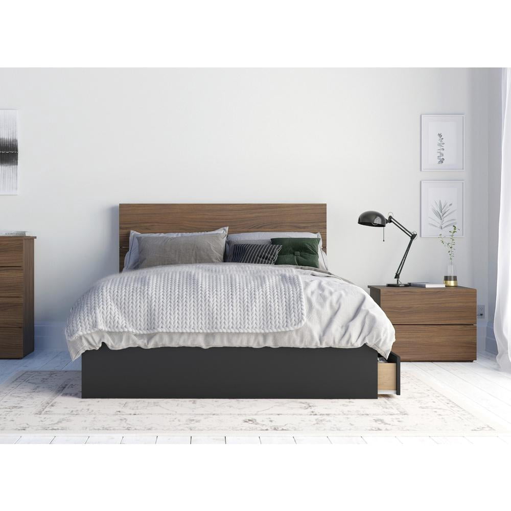 Nexera 3-Piece Bedroom Set With Bed Frame, Headboard & Nightstand, Full ...