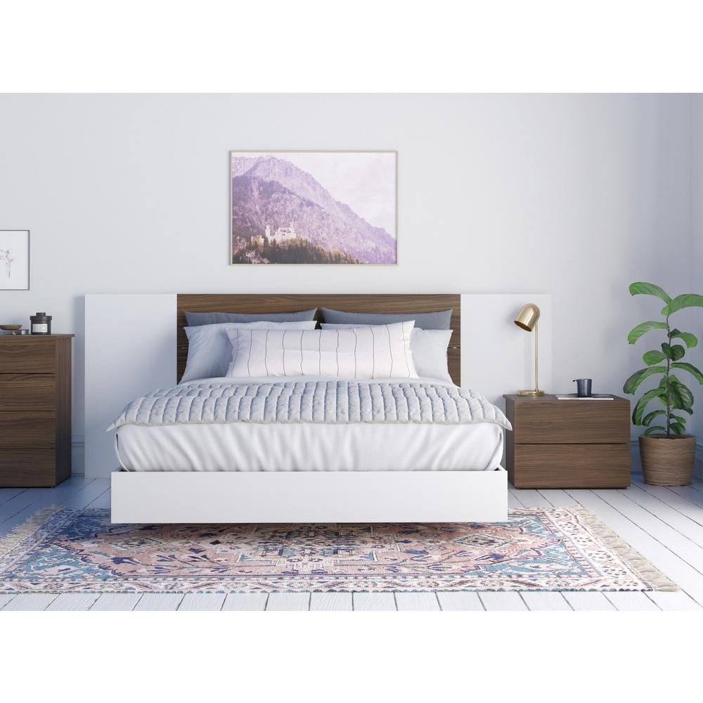 Nexera 4-Piece Bedroom Set With Bed Frame, Headboard, Extension Panels ...