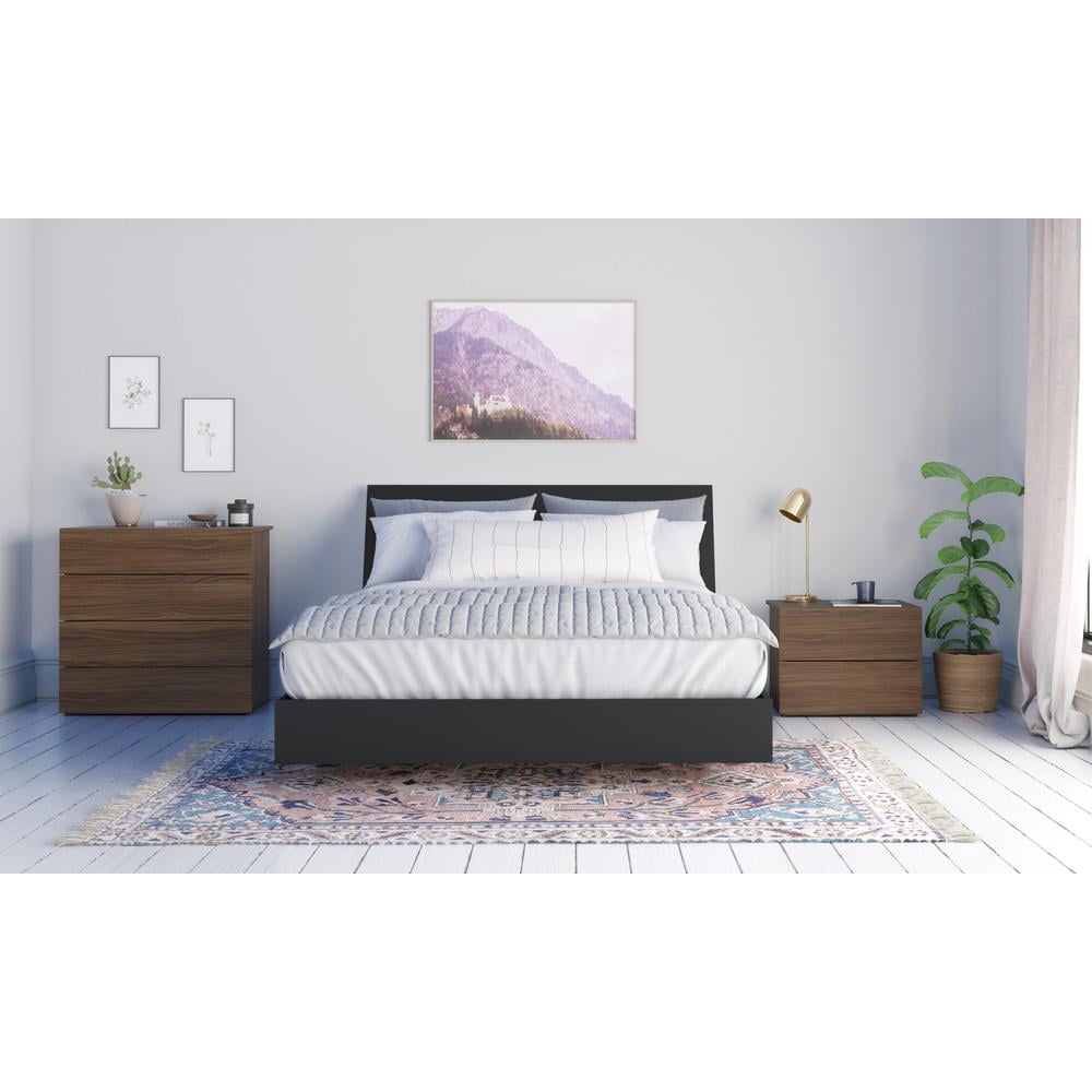 Nexera 4-Piece Bedroom Set With Bed Frame, Headboard, Nightstand ...