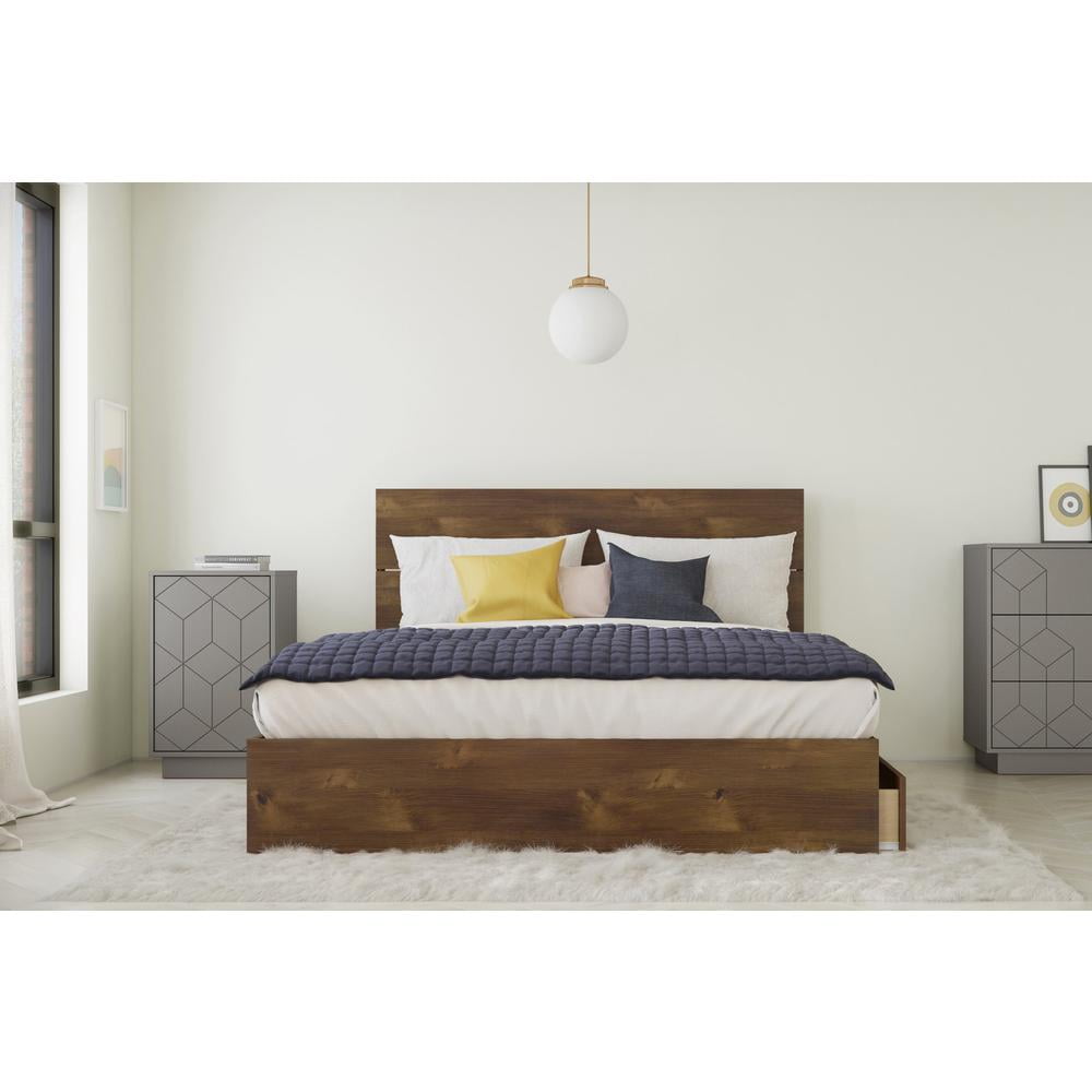 Nexera Daytona 3 Piece Queen Size Bedroom Set, Truffle and Greige ...