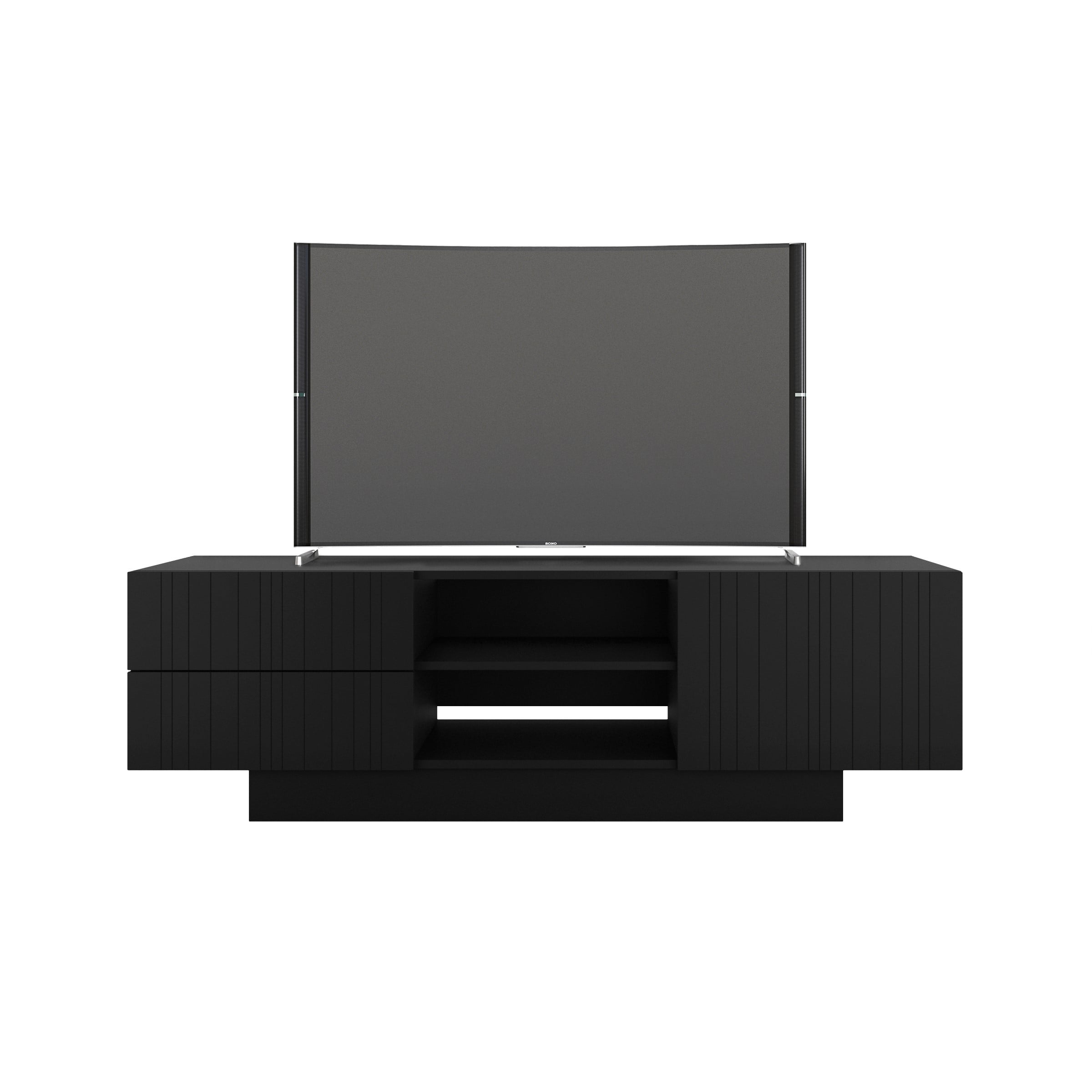 Nexera Galleri 60-inch TV Stand, Black - Walmart.com