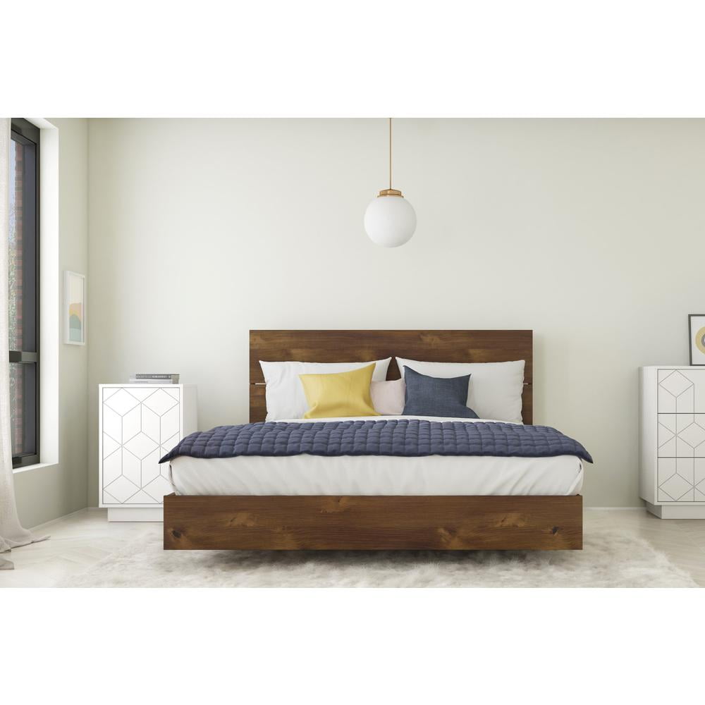 Nexera Impact 3 Piece Queen Size Bedroom Set, Truffle and White ...