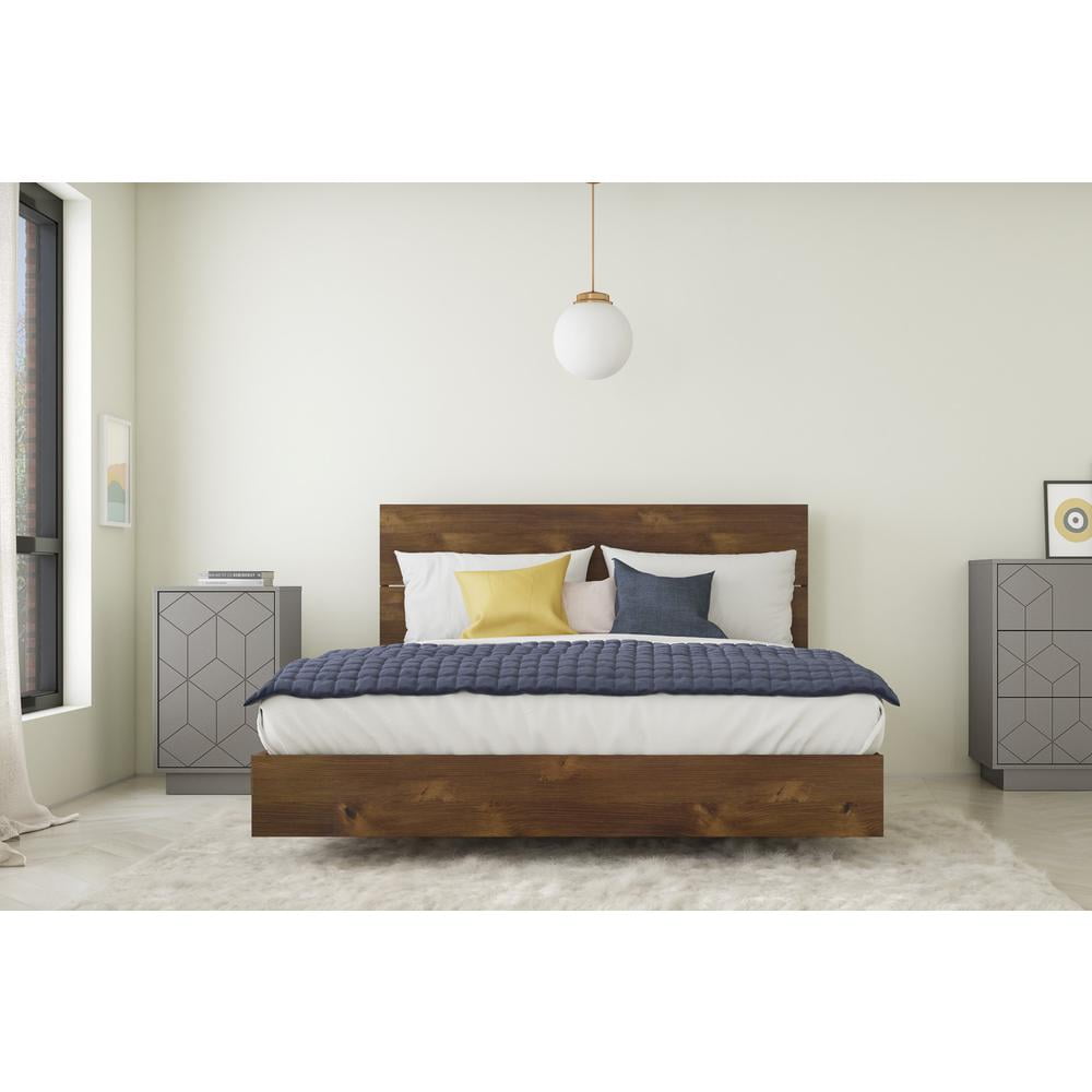 Nexera Indigo 3 Piece Queen Size Bedroom Set, Truffle and Greige ...