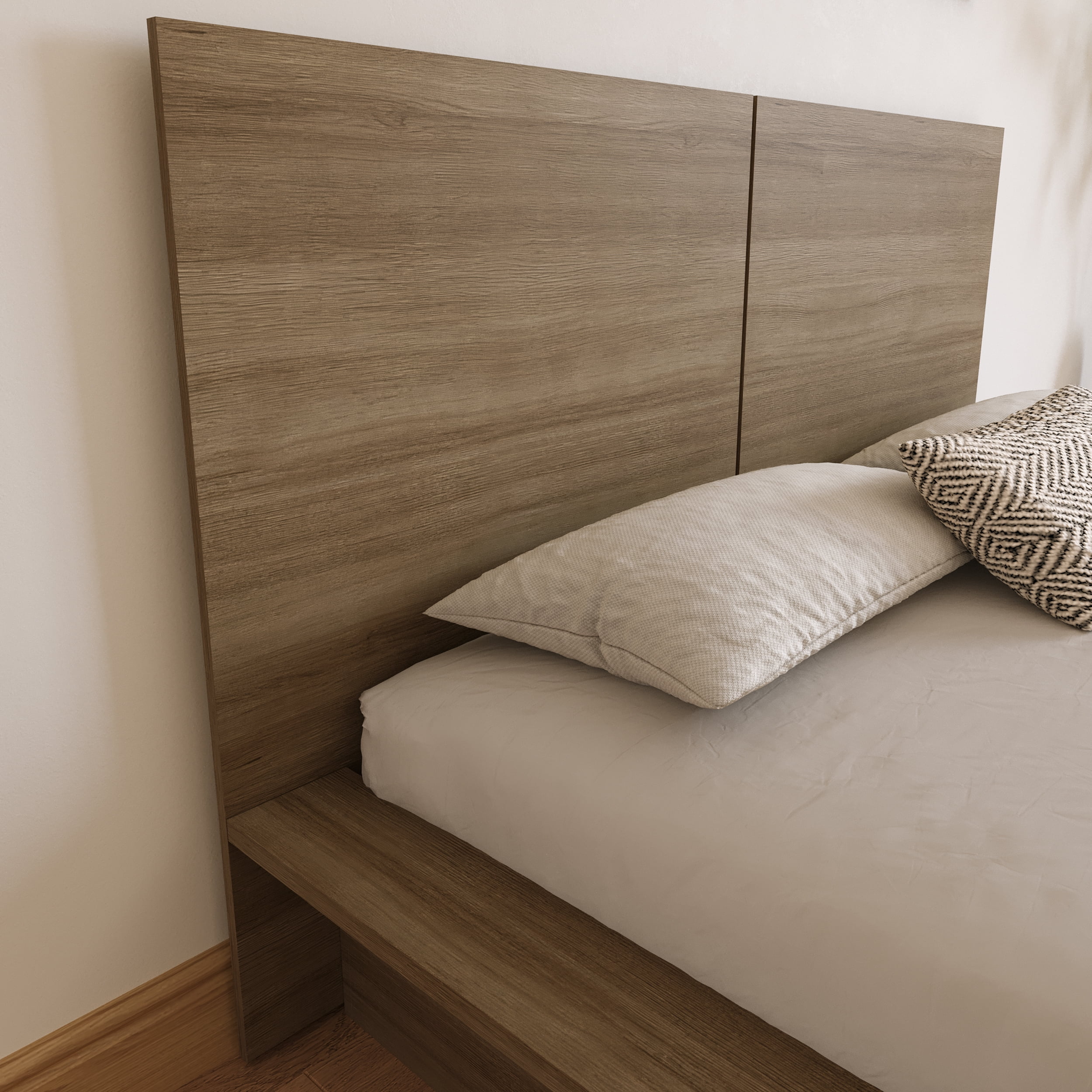 Nexera James King Size Headboard, Brown Oak - Walmart.com