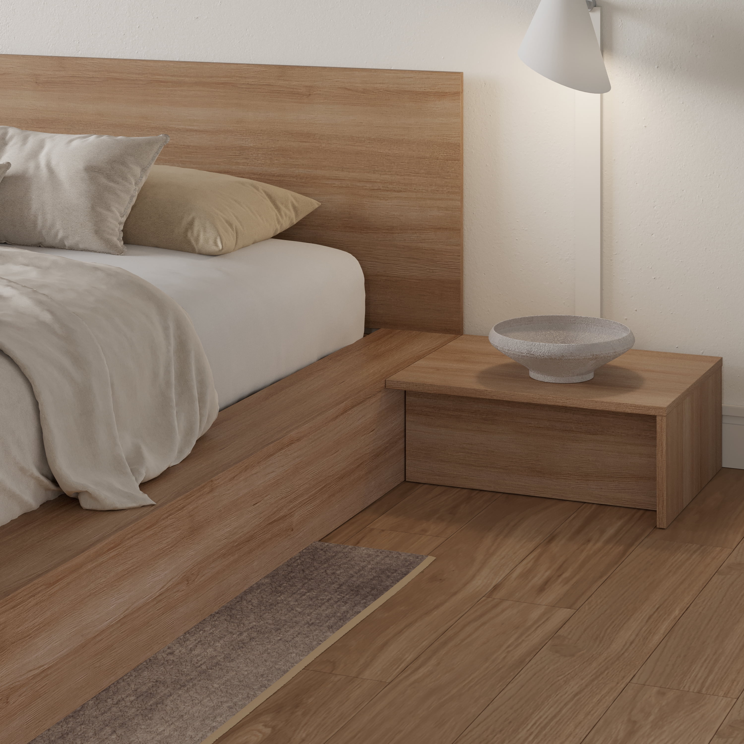 Nexera Kanso Nightstands Set of 2, Brown Oak - Walmart.com