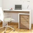 Nexera Liber-T 3 Drawer Computer Desk in White and Walnut - Walmart.com
