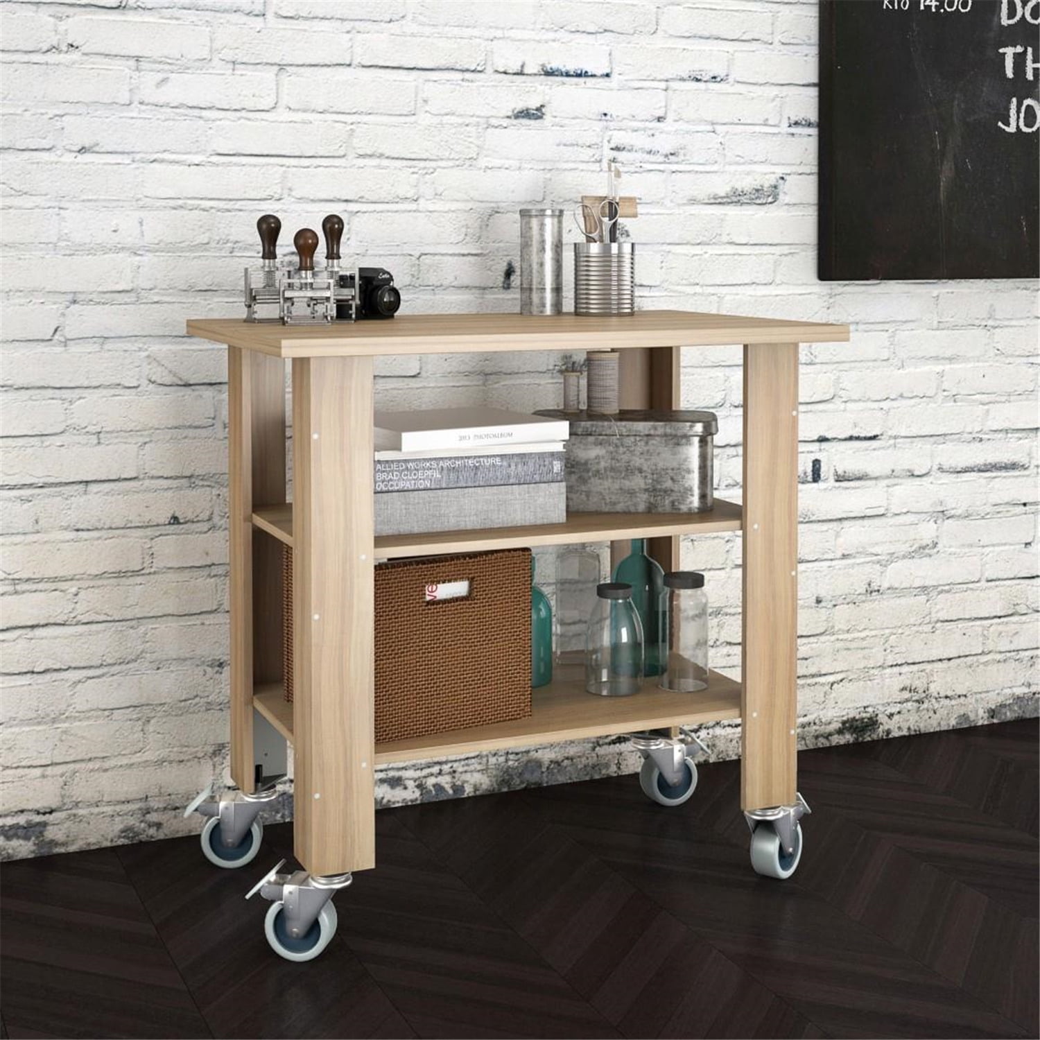 Nexera Mobile Utility Table in Biscotti - Walmart.com