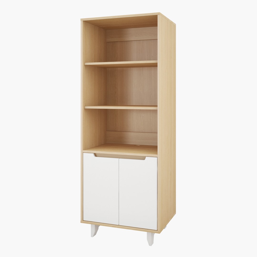 Nexera Nordik Bookcase, White and Natural Maple - Walmart.com
