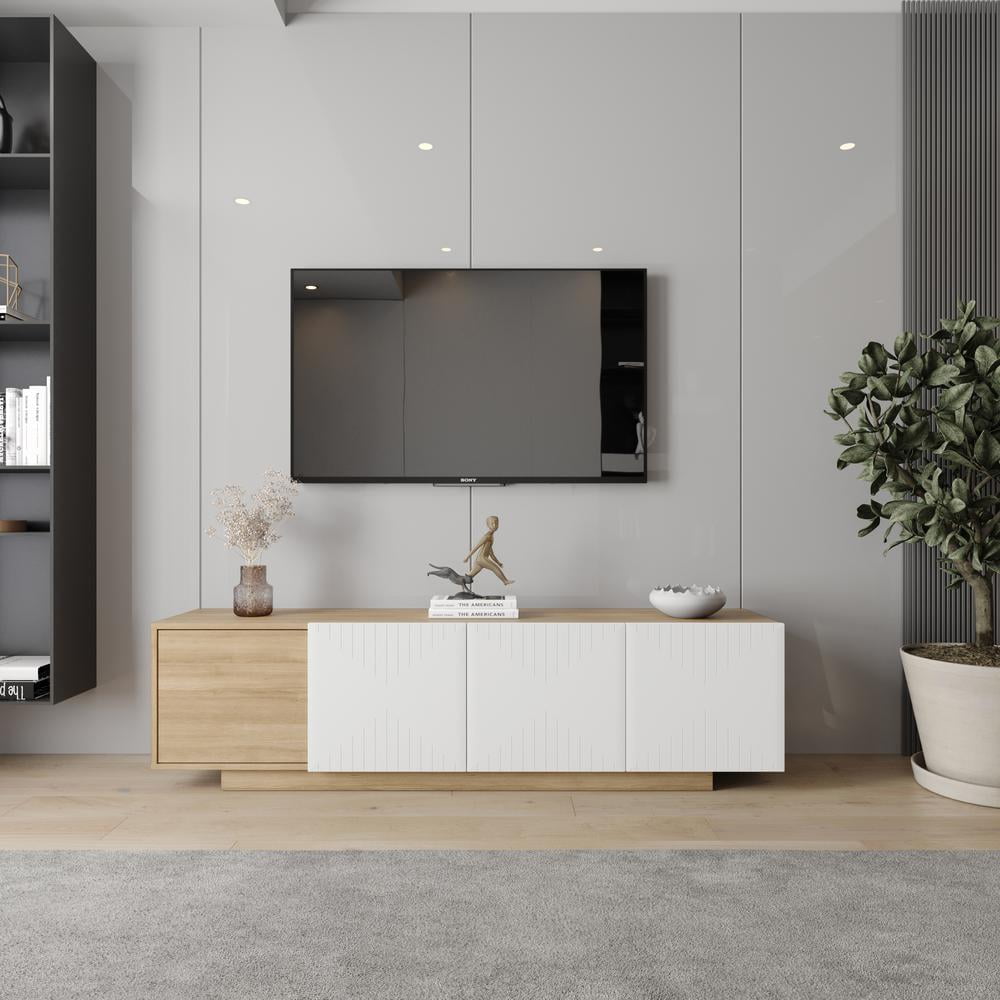 Nexera white tv stand store