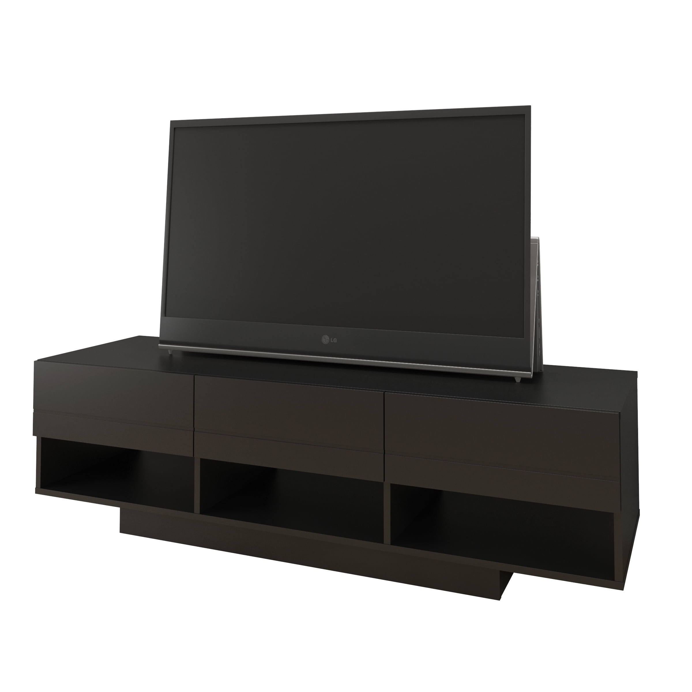 Nexera Stereo TV Stand for TVs up to 66 inches, Black - Walmart.com