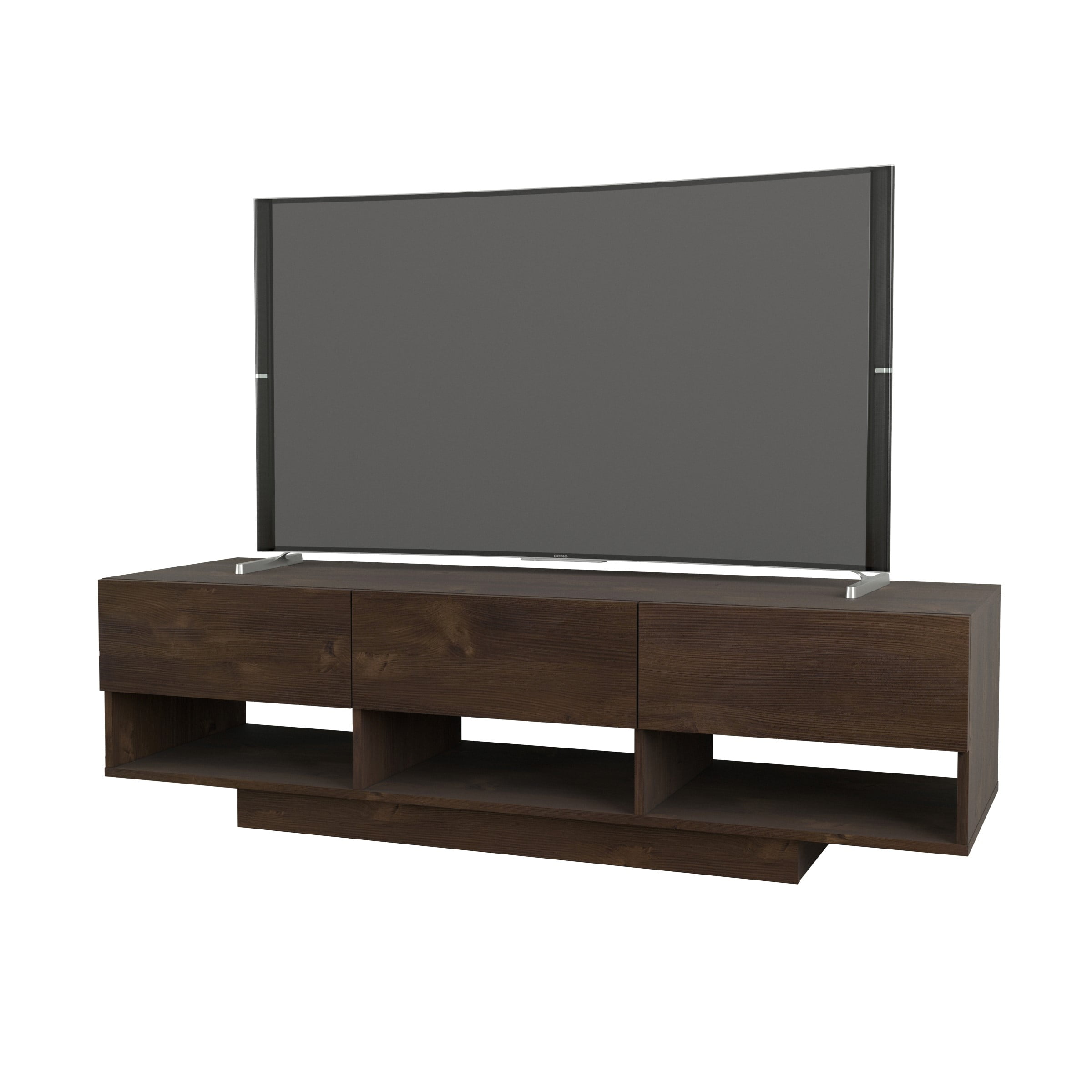 Nexera Stereo TV Stand for TVs up to 66 inches, Truffle - Walmart.com