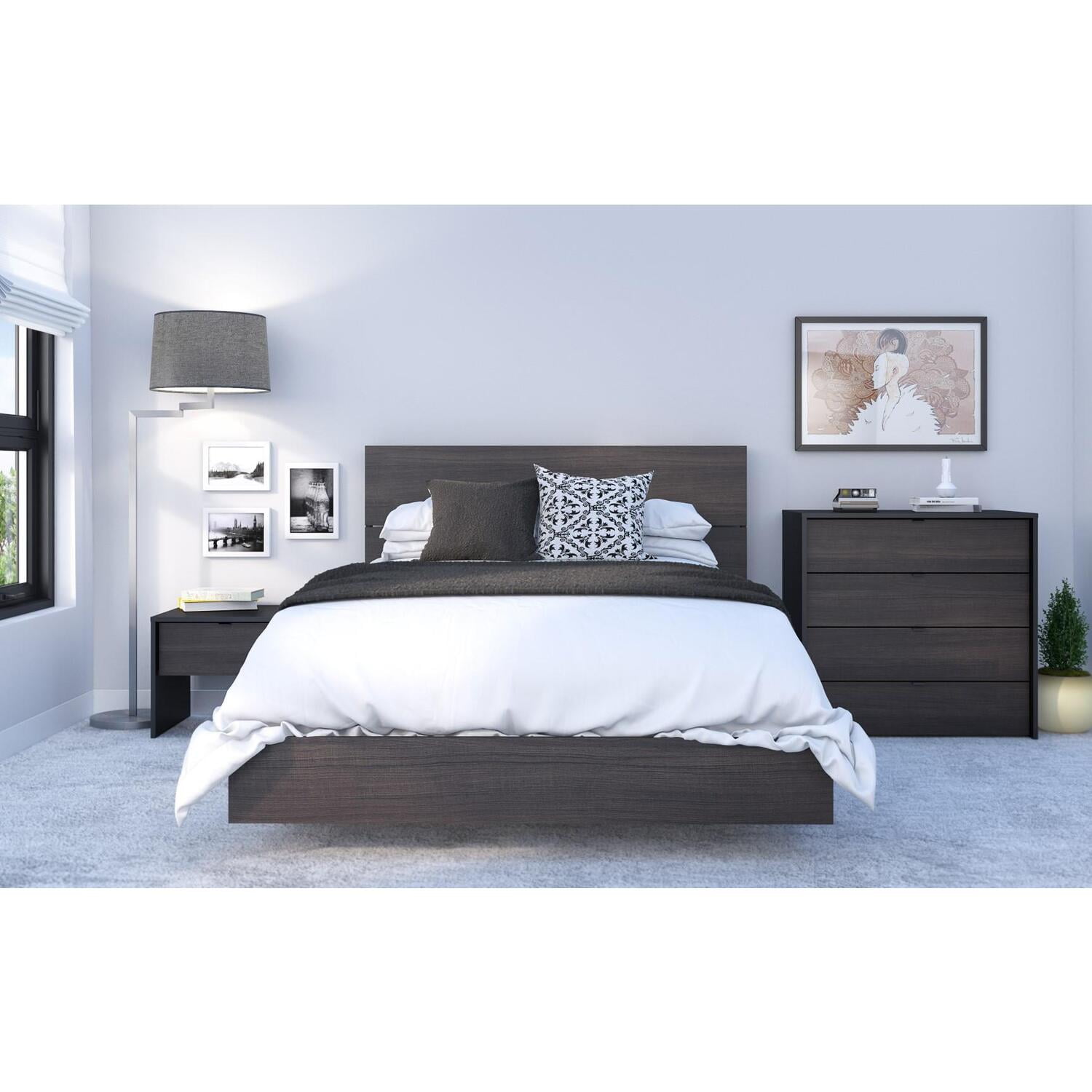 Nexera Veloci-T 4 Piece Full Size Bedroom Set, Black and Ebony ...